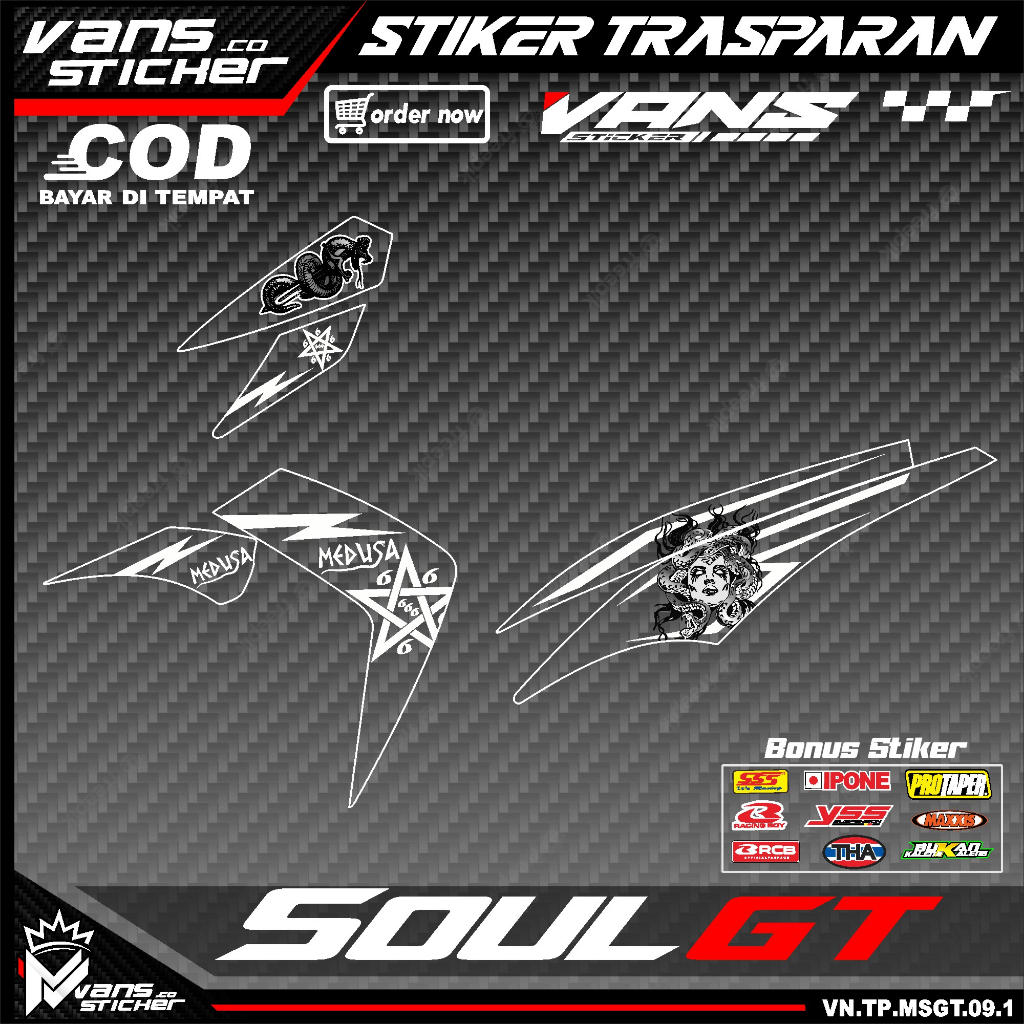 Jual Stiker Striping Transparan MIO SOUL GT 115 - Sitiker decal Variasi ...