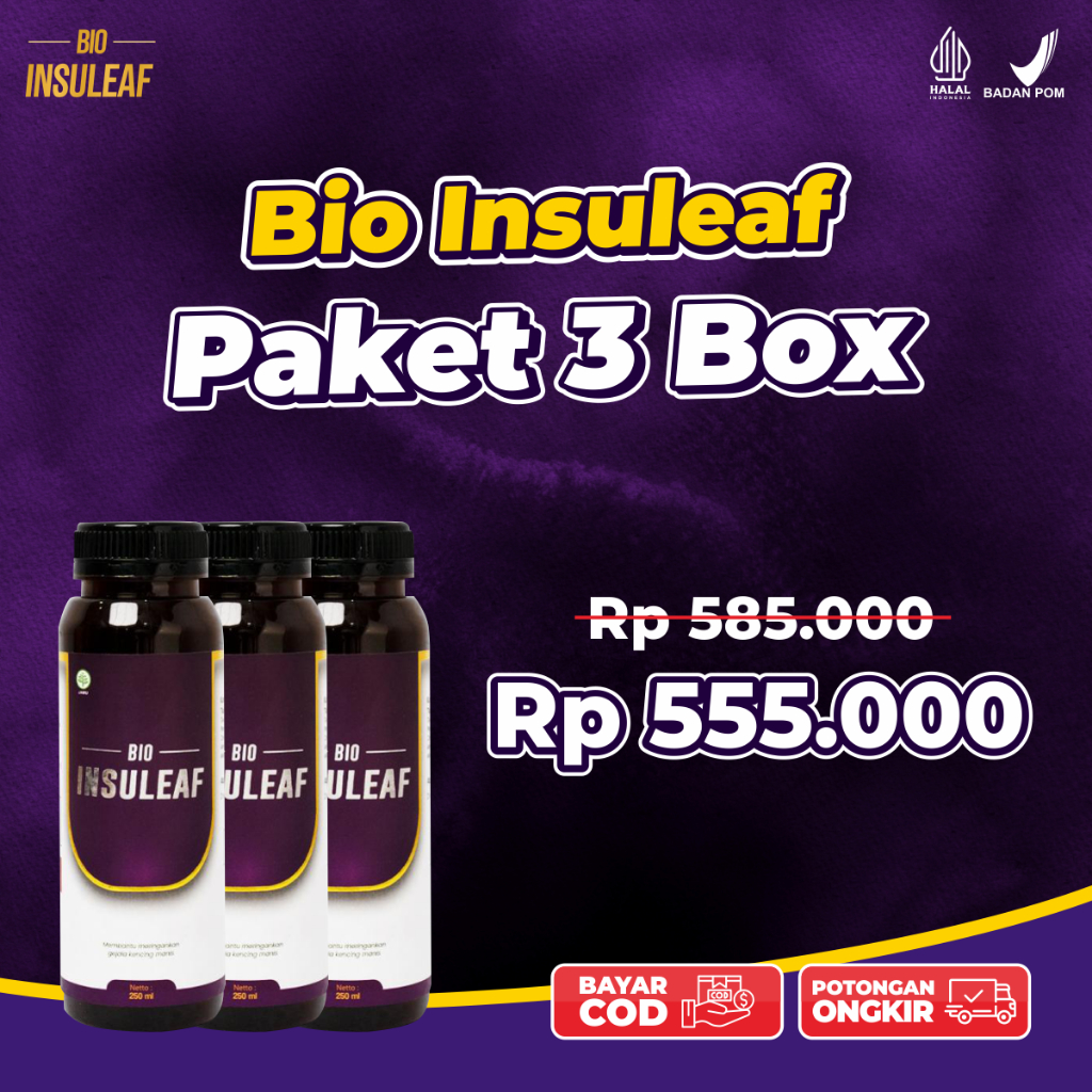 Jual BIO INSULEAF 3 BOX - OBAT HERBAL DIABETES DAN KENCING MANIS ...