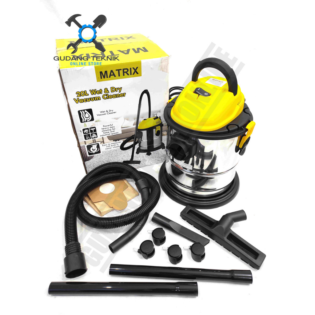 Jual Vacuum Cleaner 20L Dry Wet MATRIX VC20 / Vacum Vakum Cleaner 20 Liter VC 20 - Penyedot Debu ...