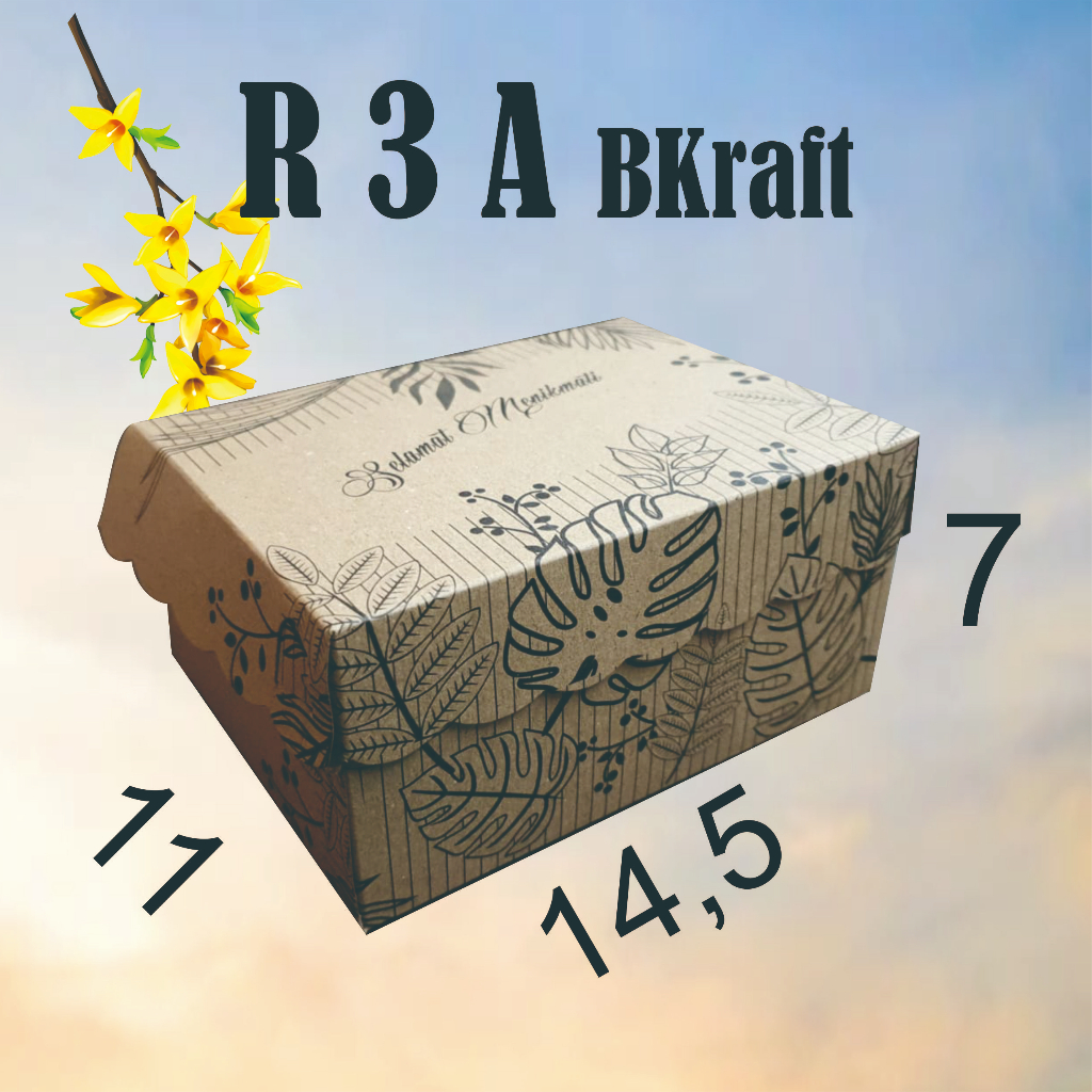 Jual R3A CETAK isi 50 lmb ukr 14,5X11x7 Dus BROWN kraft Hampers/Box ...