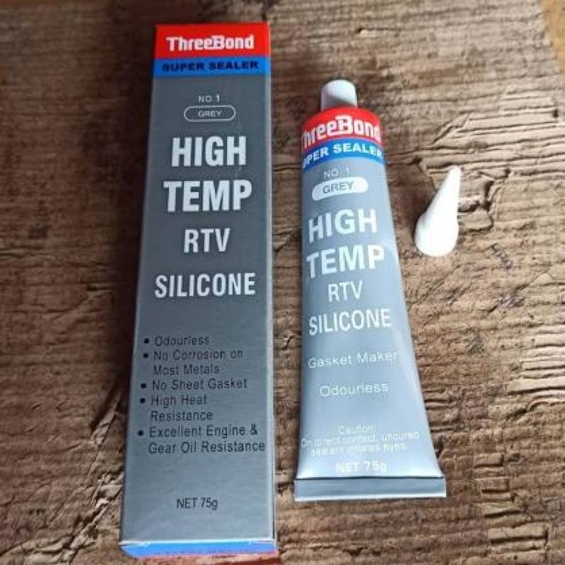 Jual THREEBOND LEM SILICONE RTV GREY ABU-ABU 75 GRAM | Shopee Indonesia