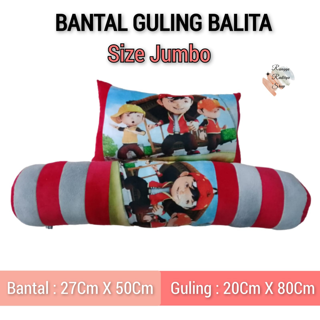 Jual Bantal guling anak diatas 5 tahun motif boboboy JUMBO /bahan halus ...