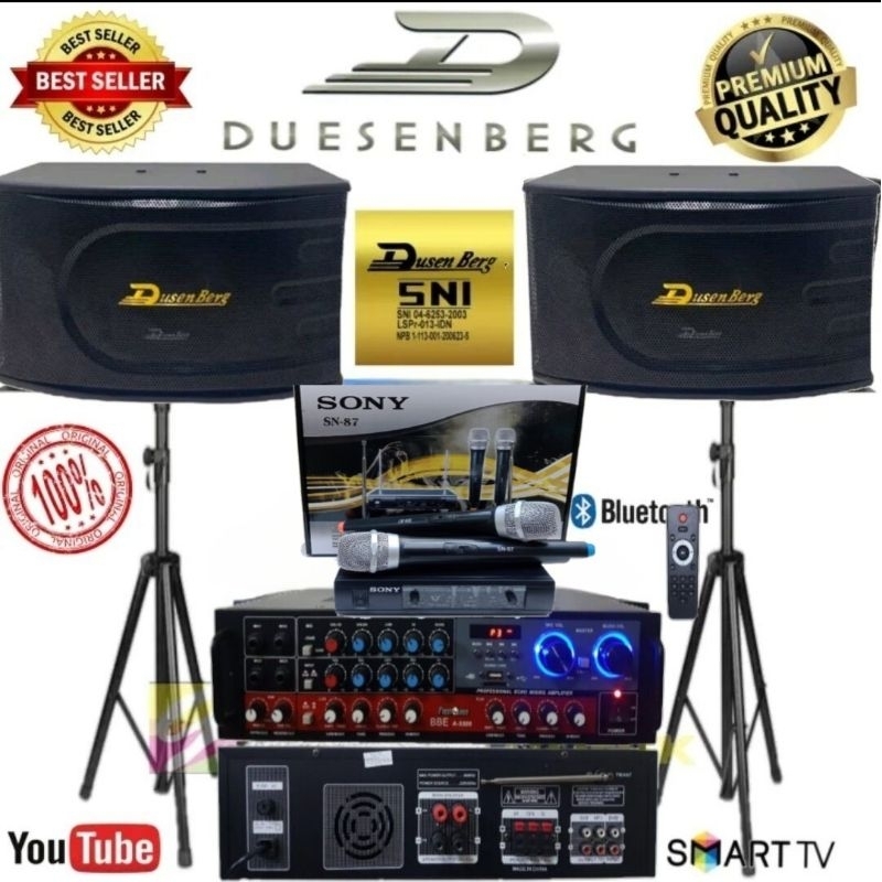 Jual Paket Karaoke Speaker Dusenberg 10 inch Ampli Bluetooth Firstclass ...