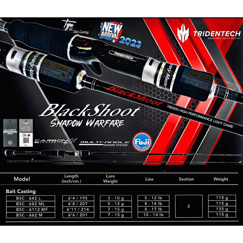 Jual Joran BC Tridentech BLACK SHOOT New Produk 2023 | Shopee Indonesia