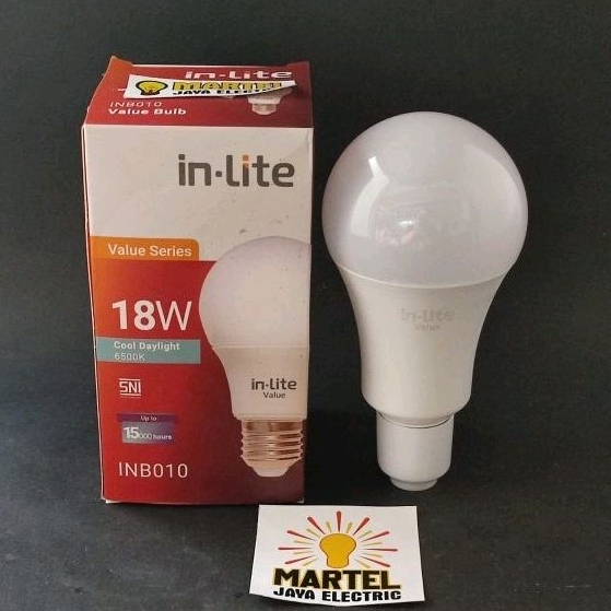 Jual LAMPU LED BULB VALUE INB010 INLITE 18 WATT PUTIH/KUNING | Shopee ...