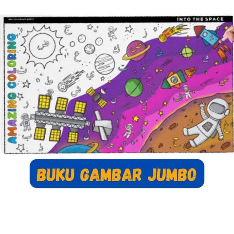 Jual Lembar Mewarnai Jumbo Amazing Coloring Paket 3 pcs | Shopee Indonesia