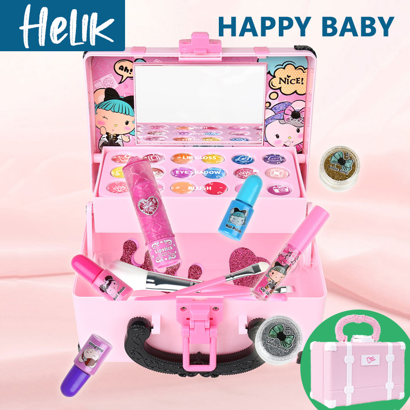 Jual Mainan Make Up Set dengan Koper Mainan Kosmetik Anak Cat kuku ...