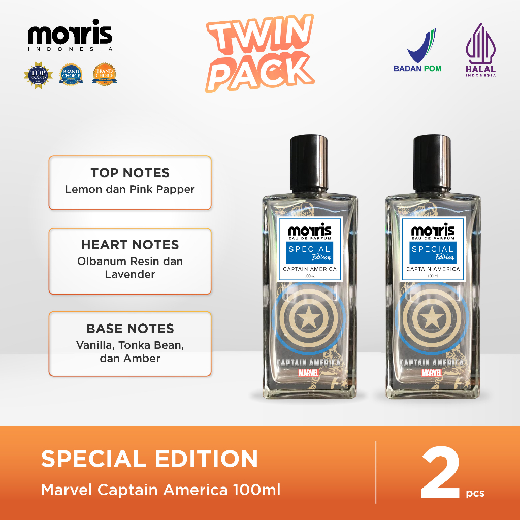 Jual Morris Marvel Edition Parfum Pria 100 ml x 2 Pcs | Shopee Indonesia