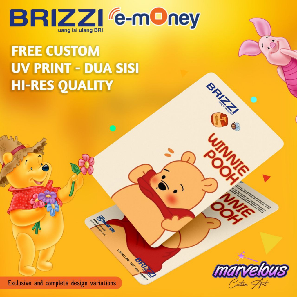 Jual BRI Brizzi Custom / Mandiri Etoll E-toll Emoney E-money custom ...
