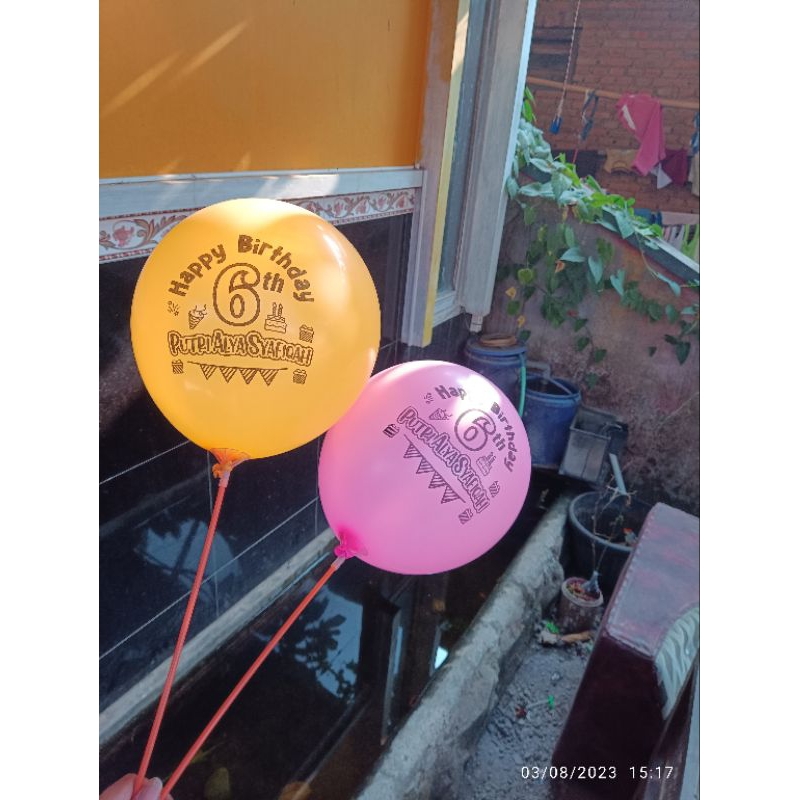 Jual PROMO Sablon balon custom by request min 100 | Shopee Indonesia