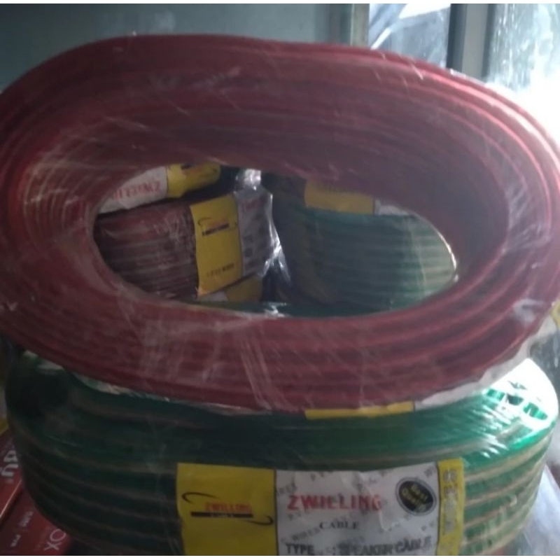 Jual KABEL LISTRIK ROLL 2 x 50 16 Meter TRANSPARAN KABEL AUDIO SERABUT ...