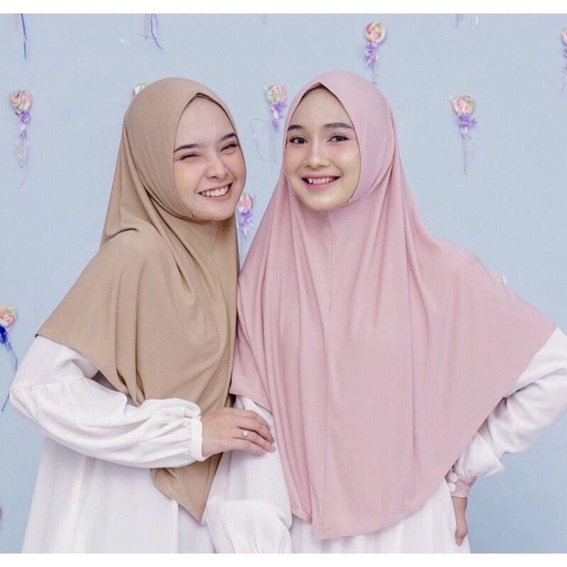 Jual Jilbab Instan Bergo Malay Jersey Premium XL | Bergo Jersey Premium Non Pet | Shopee Indonesia