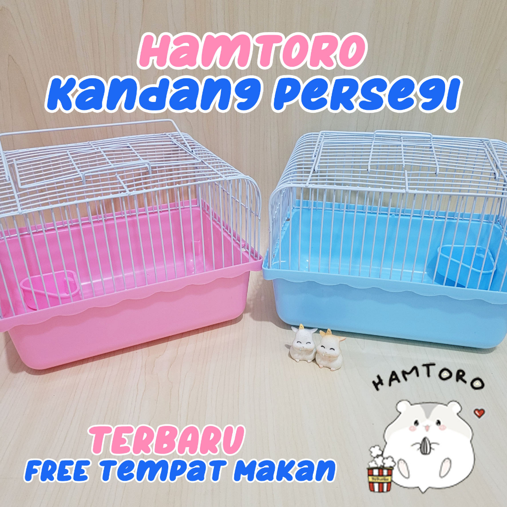 Jual Kandang Hamster Persegi Free Tempat Makan | Shopee Indonesia