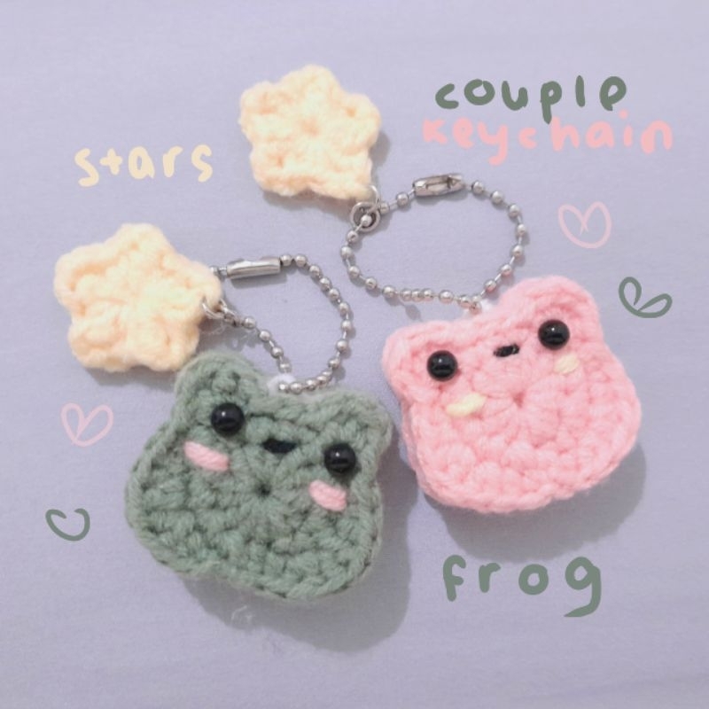 Jual Frog Couple Keychain | Keyring | Gantungan Kunci Rajut | Crochet ...