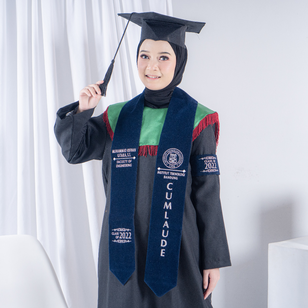 Jual [ PROSES CEPAT ] Selempang Wisuda Leher Beludru Custom /Slempang ...
