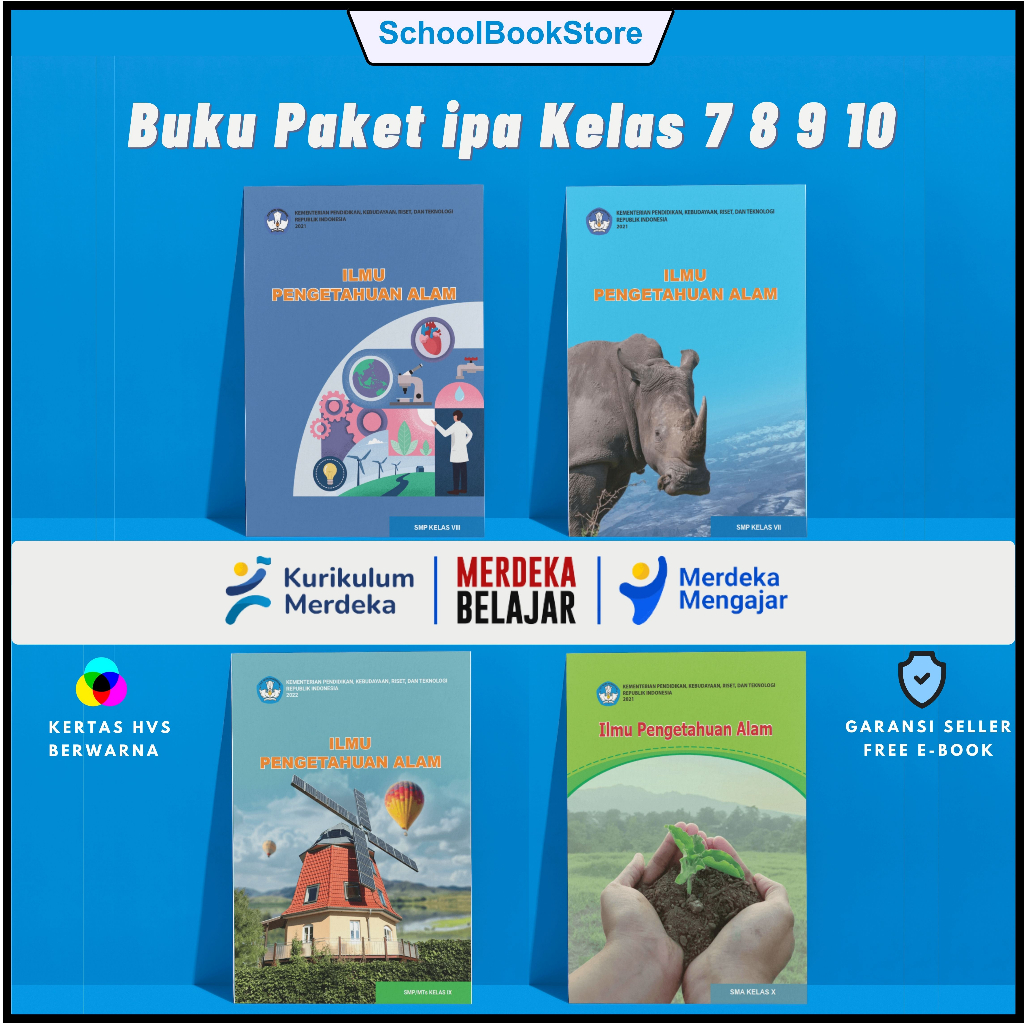 Jual Buku Paket Pelajaran IPA Kelas 7 8 9 10 Kurikulum Merdeka Belajar Kurmer Kumer Buku Sekolah ...