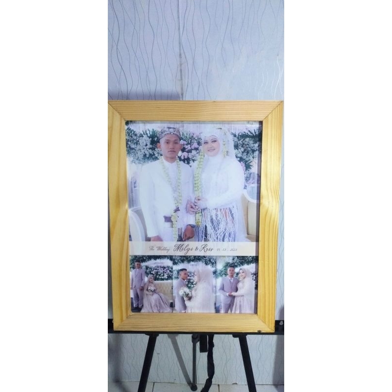 Jual Cetak Photo + Figura kayu Pinus ukuran 12RP (30x45cm) | Shopee ...