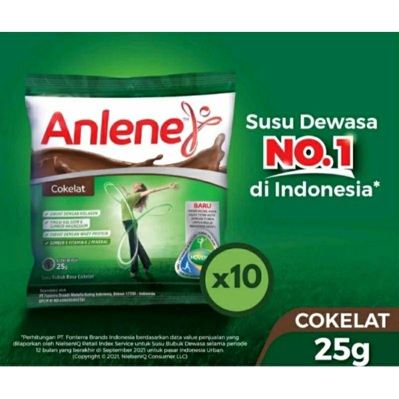 Jual Anlene Renceng Vanila/Coklat 20gr X 10 Sachet | Shopee Indonesia