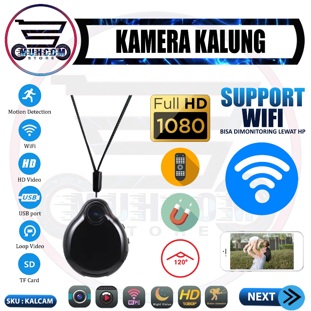 Jual Kamera Pengintai Gantungan Kunci Kalung LIontin Kamera Mini Wifi ...