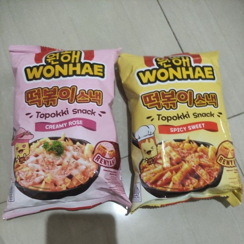 Jual Mujigae wonhae topokki snack creamy rose/ spicy sweet 80 gram ...