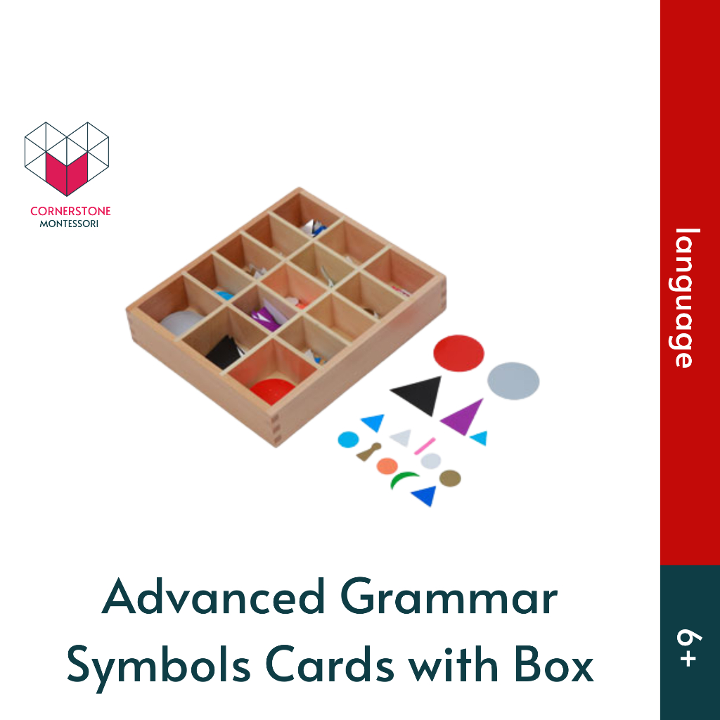 Jual Cornerstone Montessori Grammar Symbols Cards with Box - Montessori ...