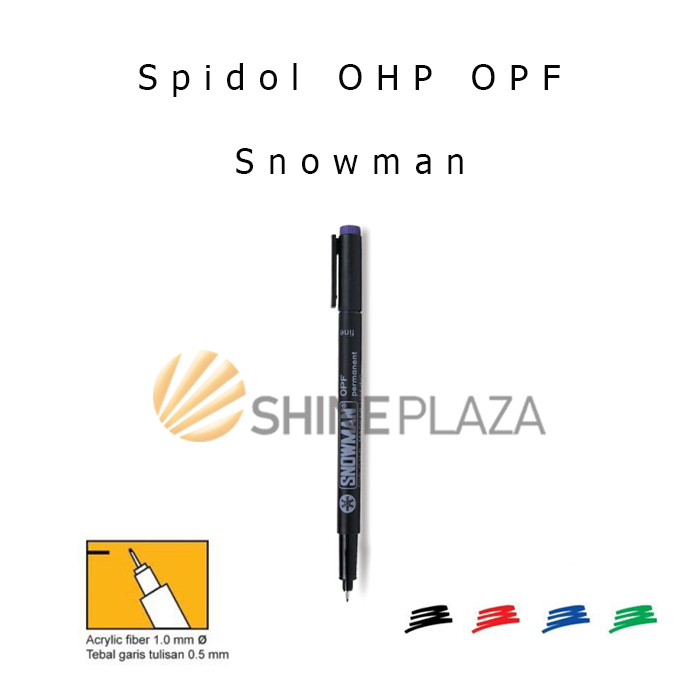 Jual Spidol Permanen OHP OPF Snowman 0.5mm - Fine Permanent Marker 0,5 ...
