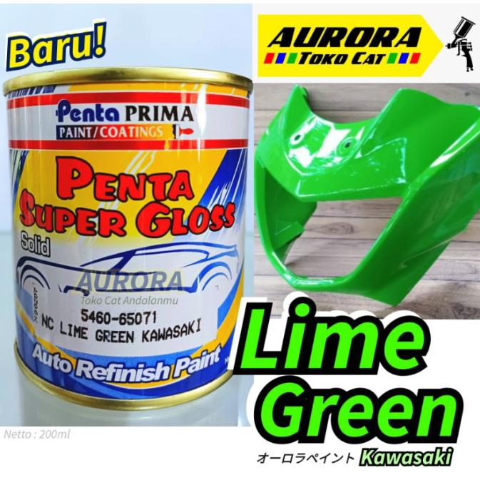 Jual Cat Hijau Ijo Ninja Solid PENTA Super Gloss Lime Green Kawasaki ...