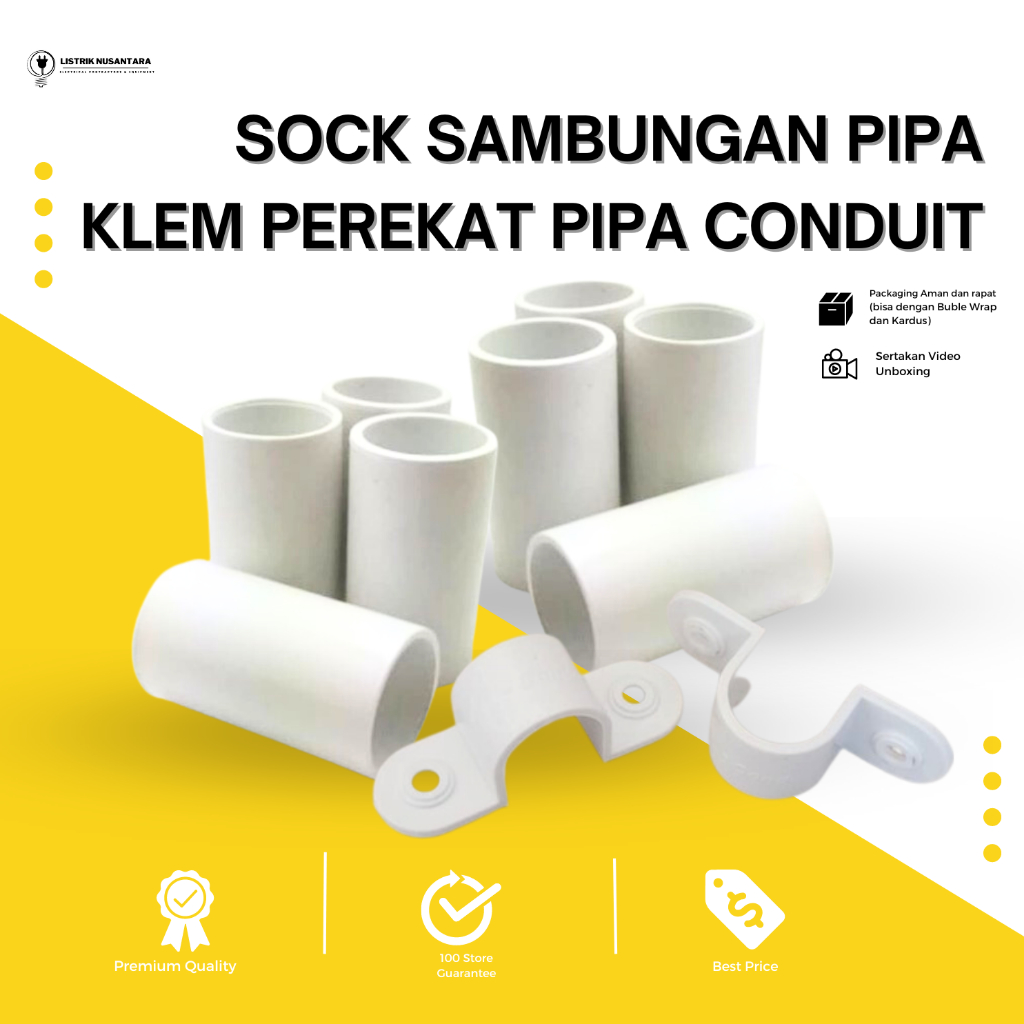 Jual Sock Clamp Pipa Conduit 20MM - Sok Klem Sambungan Pipa Konduit ...