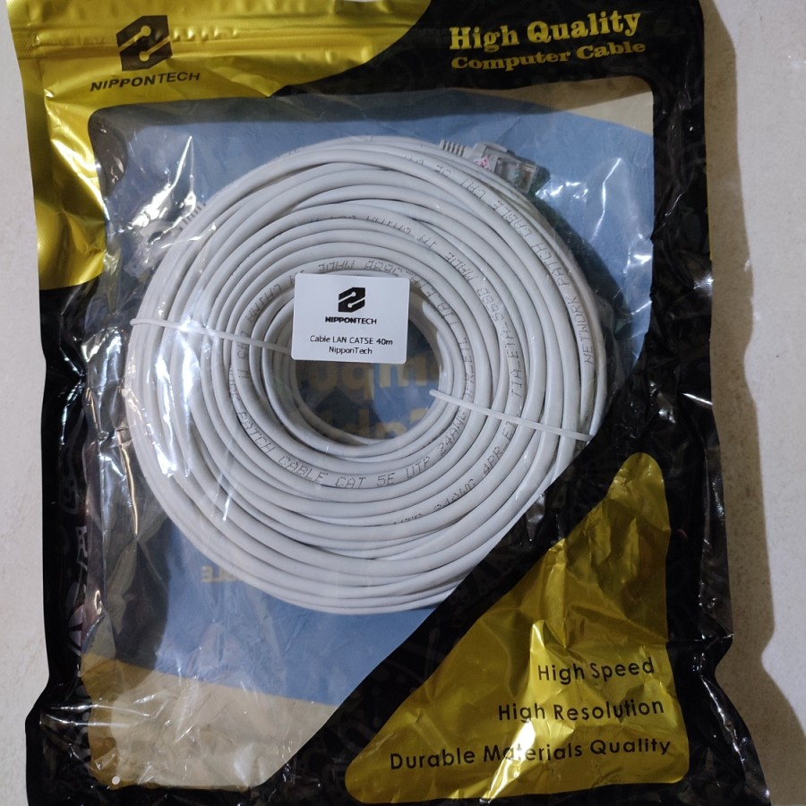 Jual Kabel LAN UTP 40M RJ45 Cat 5 40 meter Terpasang Cable Konektor Cat5 | Shopee Indonesia