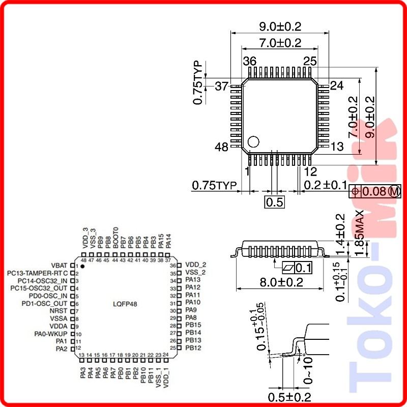 Jual IC STM32F103C6T6A STM32F103C6T6 STM32F103C6 STM32F103 STM32 LQFP-48 | Shopee Indonesia