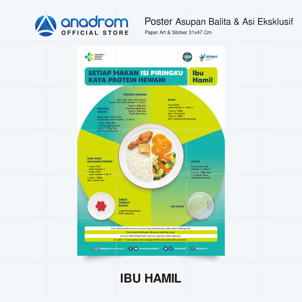 Jual Poster Asupan Balita & Asi Eksklusif | Poster Kesehatan | Anadrom ...
