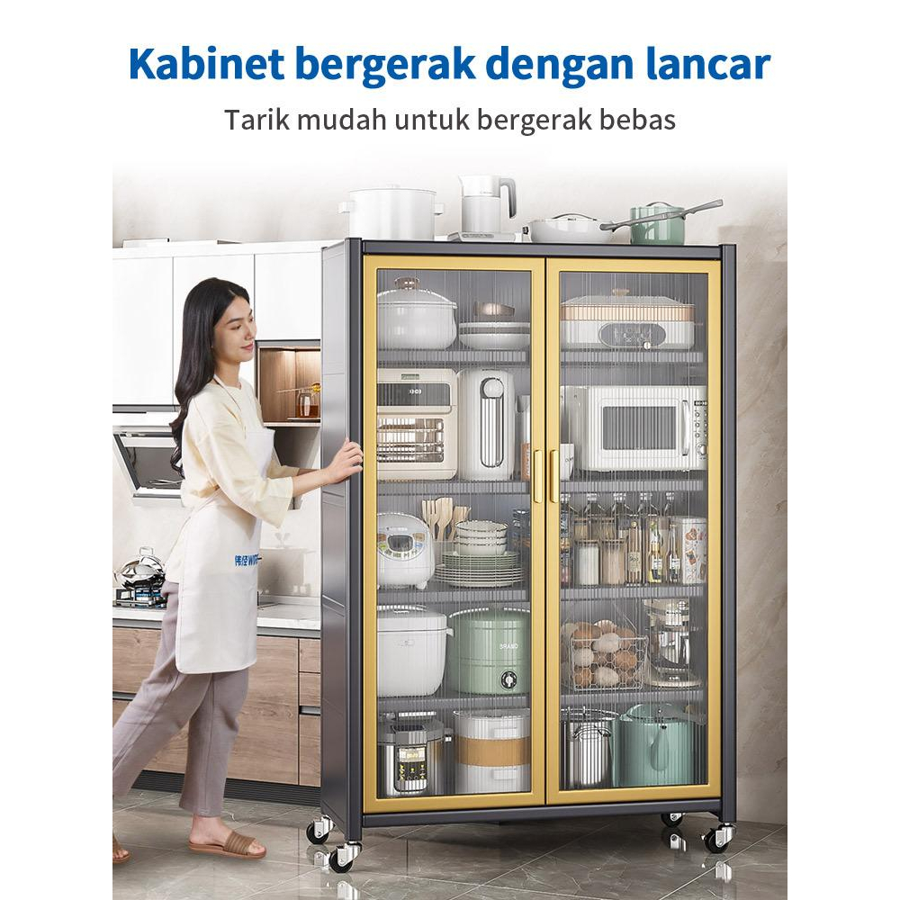 Jual Lemari Dapur 2 Pintu Besi Anti Karat Rak Microwave Besar Anti ...