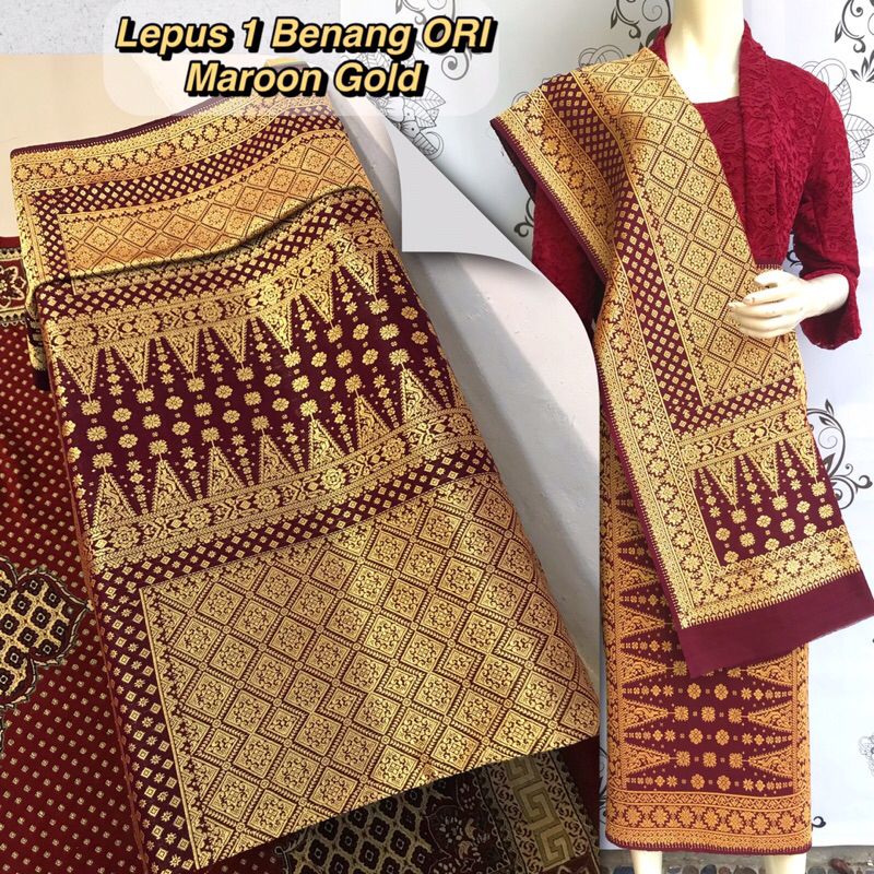 Jual Songket Lepus 1 Benang ORI-Asli Tenun Tangan Palembang | Shopee Indonesia