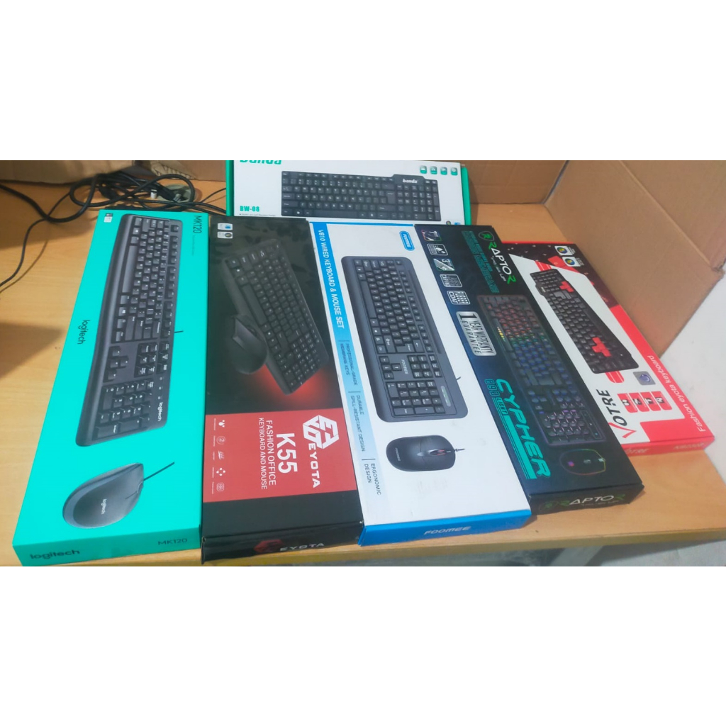 Jual Paket Keyboard Mouse Baru Logitech Raptor Foomee Eyota Banda
