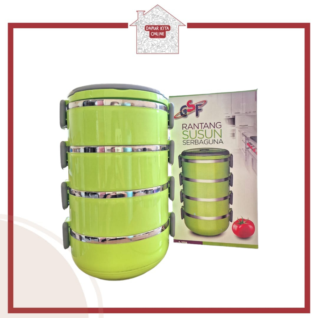 Jual Rantang 4 Susun Polos GSF-3004 / Piknik Lunch Box / Rantang ...