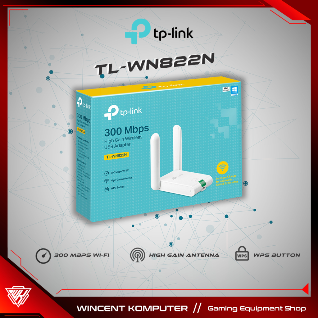 Jual TP-Link TL-WN822N 300Mbps High Gain Wireless USB Adapter | Shopee ...