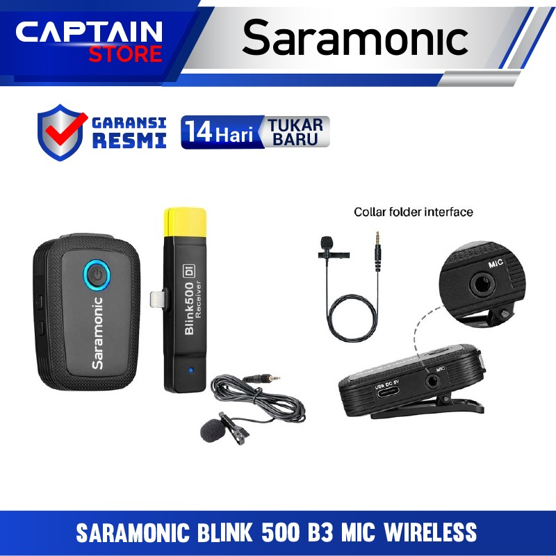 Jual Saramonic Blink 500 B3 Mic Wireless Saramonic Blink 500 B3