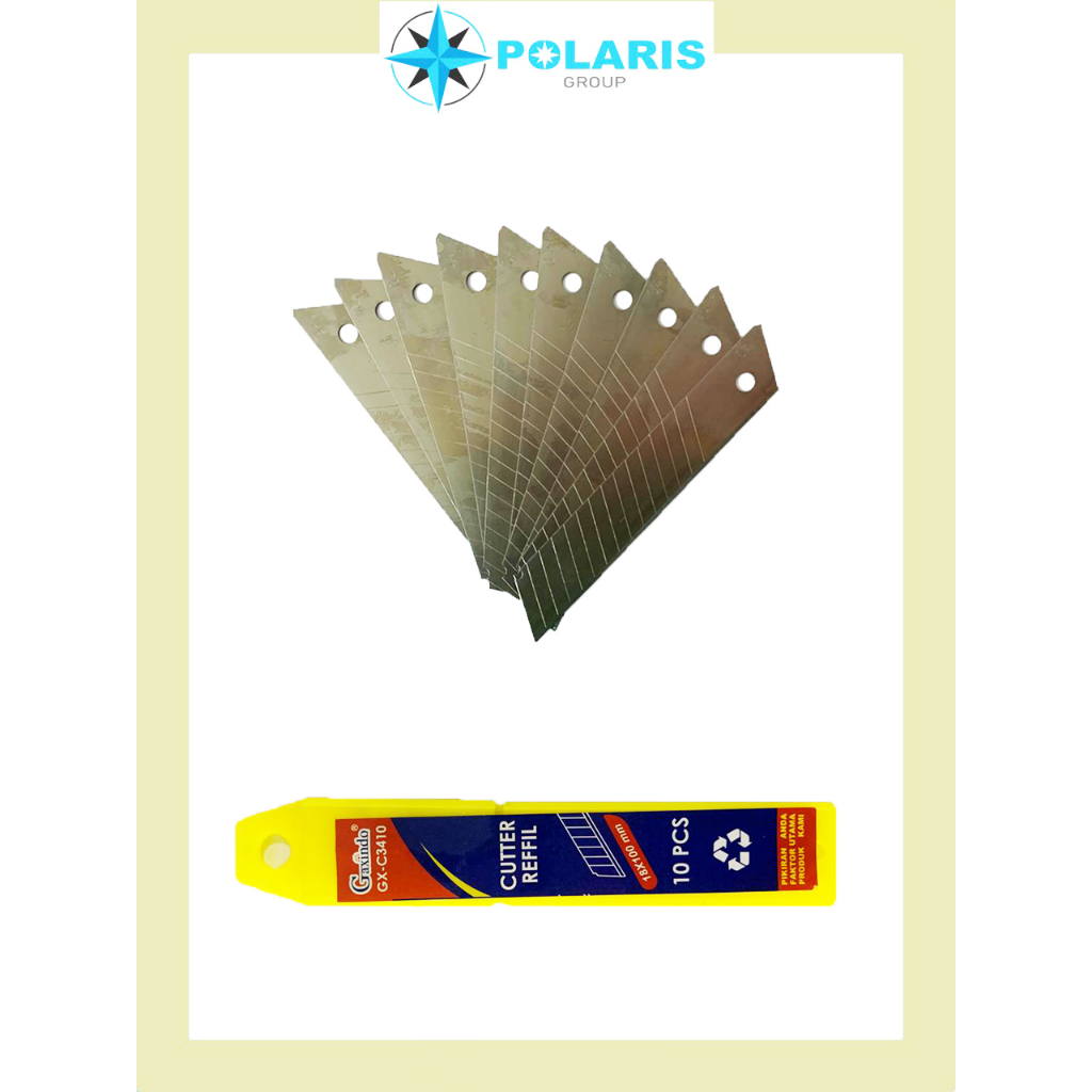 Jual ISI CUTTER 18mm / CUTTER BLADE 18mm (HARGA PER PACK ) | Shopee ...