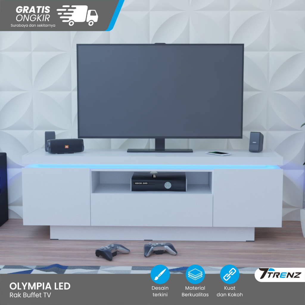 Jual Trenz Furniture - Meja TV LED Rak tv minimalis laci Buffet Nakas ...