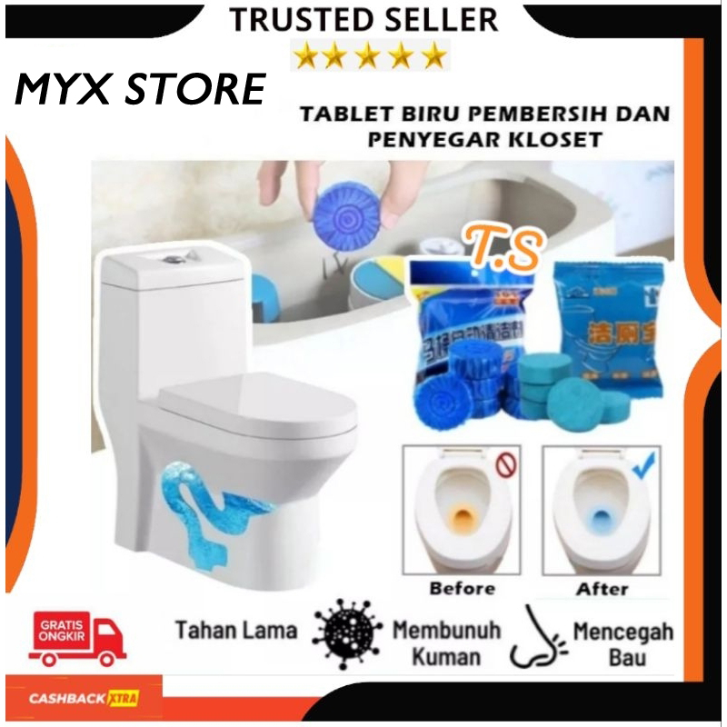 Jual SI BIRU - Tablet Penyegar Toilet Automatic Blue Clean Pembersih ...