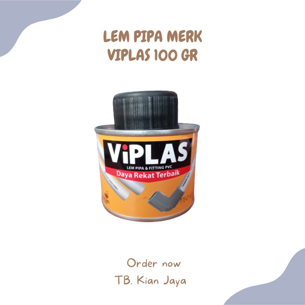 Jual Lem pipa pvc ViPLAS 100 gram | Shopee Indonesia