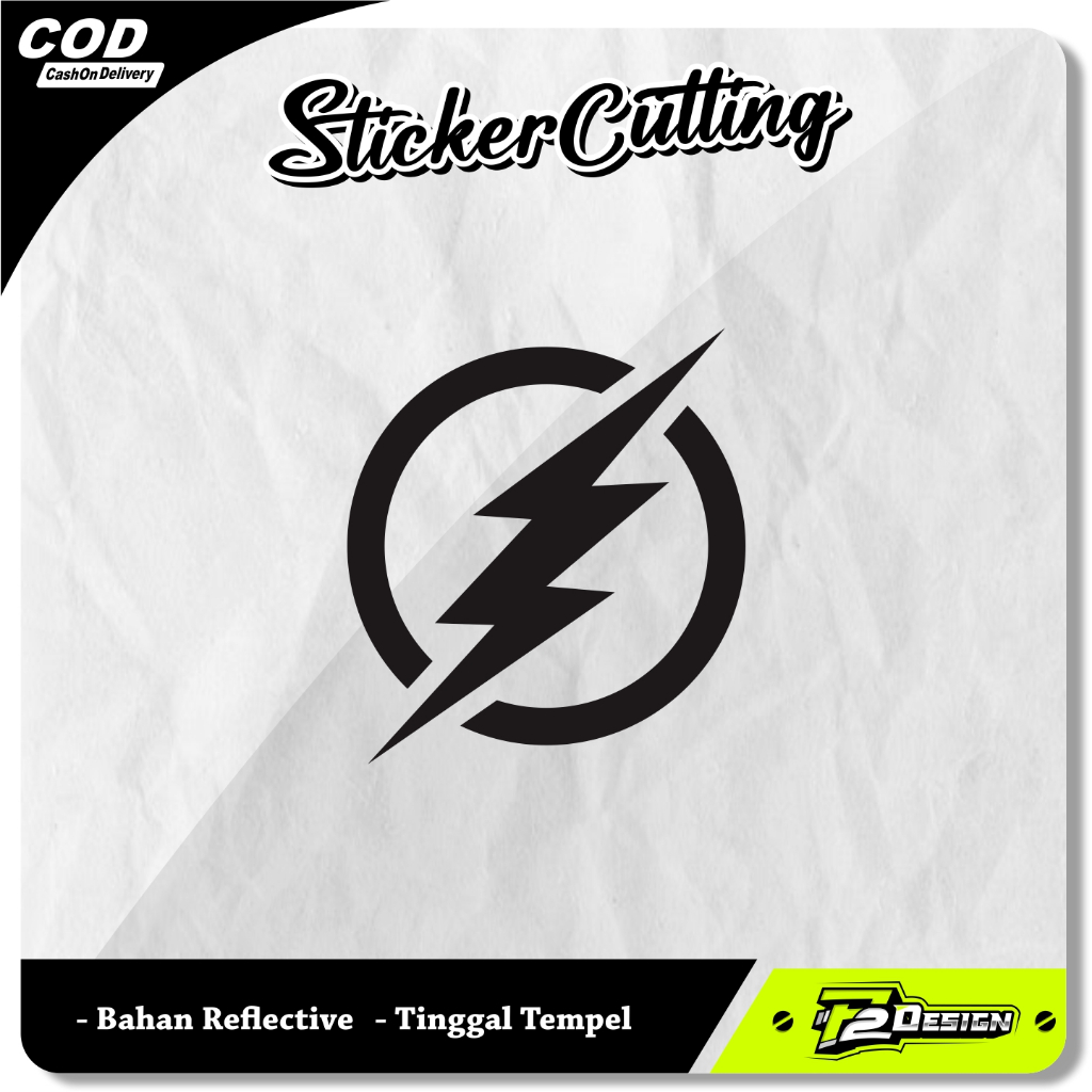 Jual Cutting sticker LOGO FLASH Ukuran 10 cm stiker reflective | Shopee ...