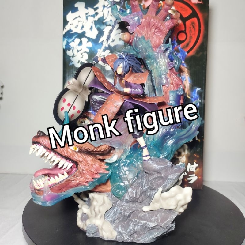 Jual Statue Naruto Uchiha Madara x Kurama Kyuubi Susanoo With Led GK ...