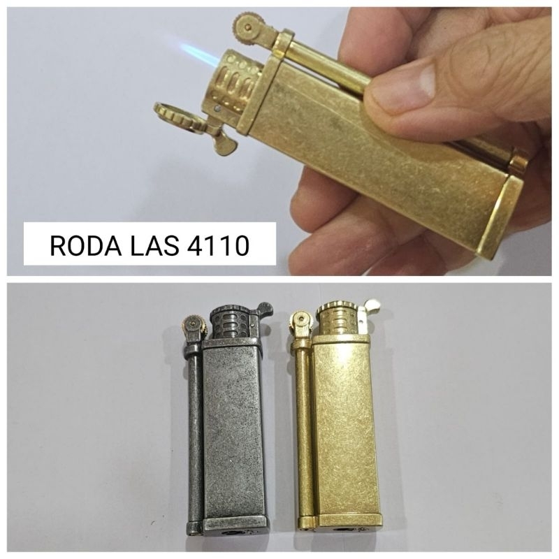 Jual Korek Api Gas Vintage Antik Jadul Model Persegi Roda Las Otomatis ...