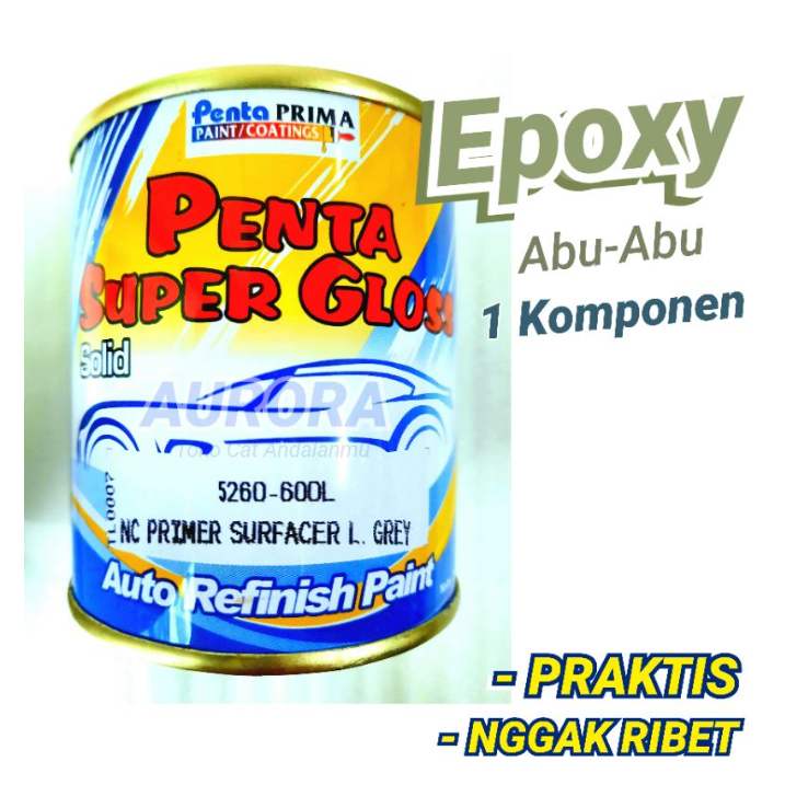 Jual Epoxy Abuabu Penta Super Gloss Primer Surfacer Grey 200cc Abu Abu ...