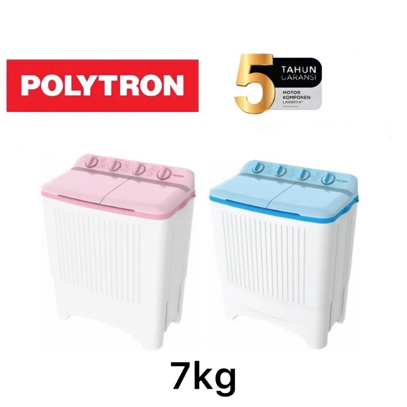 Jual MESIN CUCI POLYTRON PWM 7073 / PWM 7076 SAMBA SERIES 2 Tabung 7 Kg ...