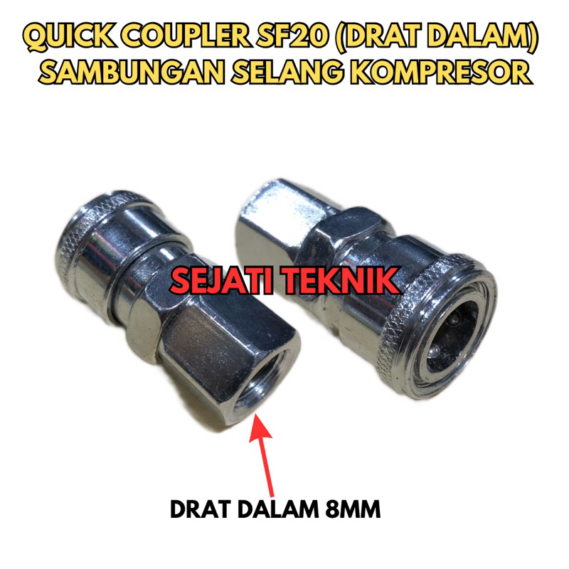Jual Quick coupler sf20 quick coupling sf20 sambungan selang kompresor ...