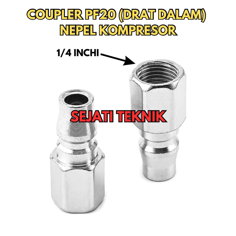Jual Coupler pf20 nepel kompresor pf20 konektor pf20 sambungan ...
