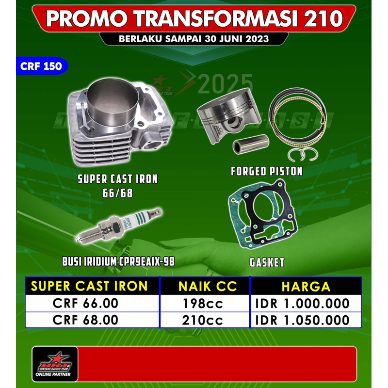 Jual Blok dan piston crf 150 BRT 66mm 68mm 71.5mm | Shopee Indonesia