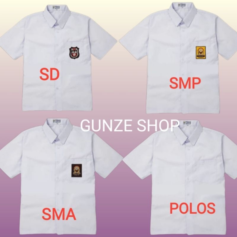Jual Seragam Sekolah SD SMP SMA Kemeja Pendek Hem Putih Terlaris ...